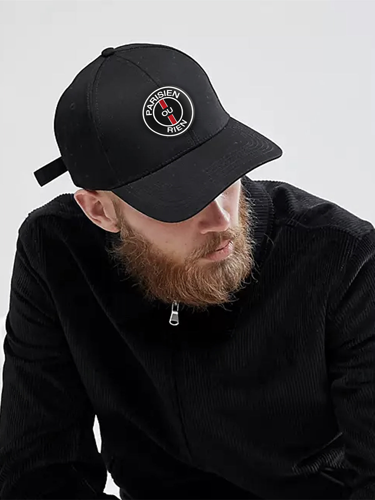 CASQUETTE PARISIEN OU RIEN LOGO NOIR